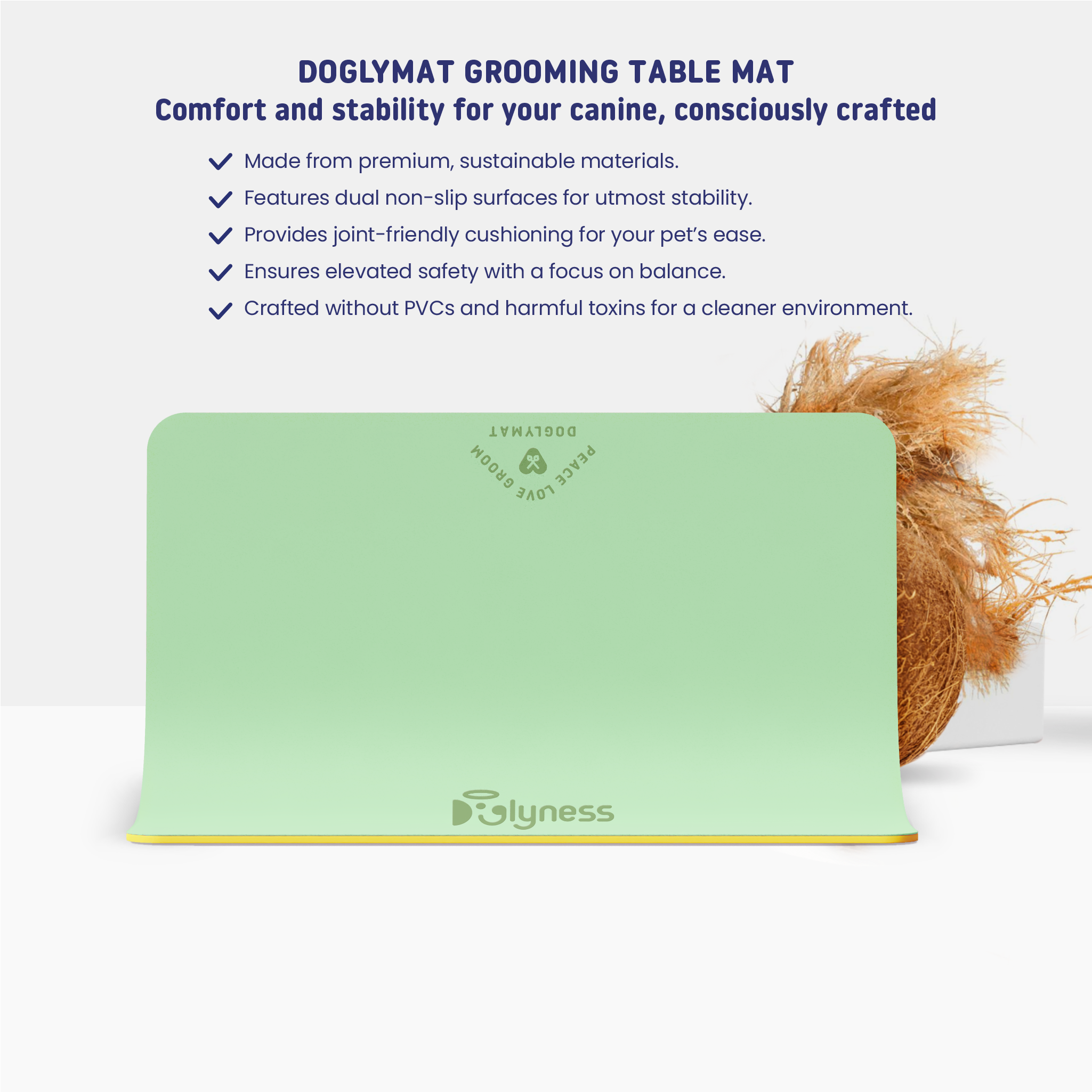 Doglymat™ Minty Paws | Sustainable Dog Grooming Table Mat – doglynessuk